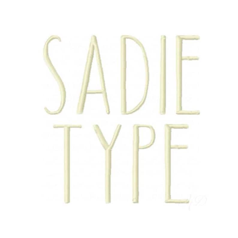 3 Sizes 1/2", 1", 1.5" Sadie Small Satin Stitch Embroidery Machine Font ...