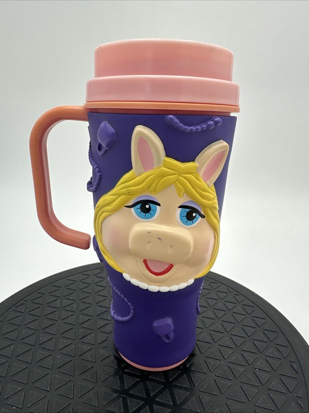 Vintage 90s Muppets Miss Piggy Purple Travel Mug by Applause - Etsy