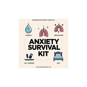 Anxiety Survival Kit Digital Print Bundle - 3 Mental Health Awareness ...