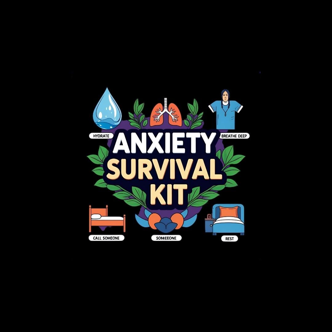 Anxiety Survival Kit Digital Print Bundle - 3 Mental Health Awareness ...