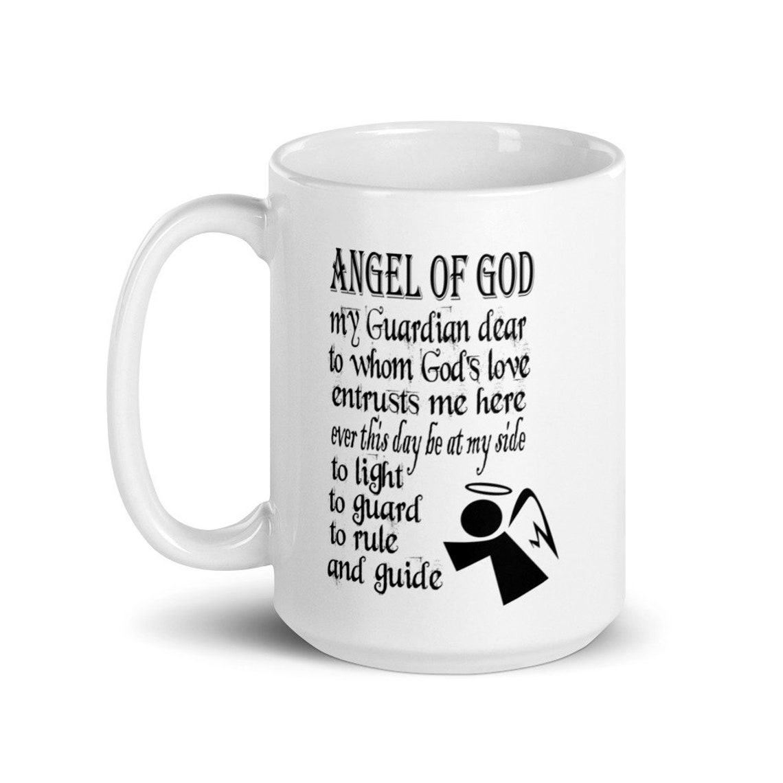 Guardian Angel Mug Angel of God Angel Prayer Mug Unique Gift Spiritual ...