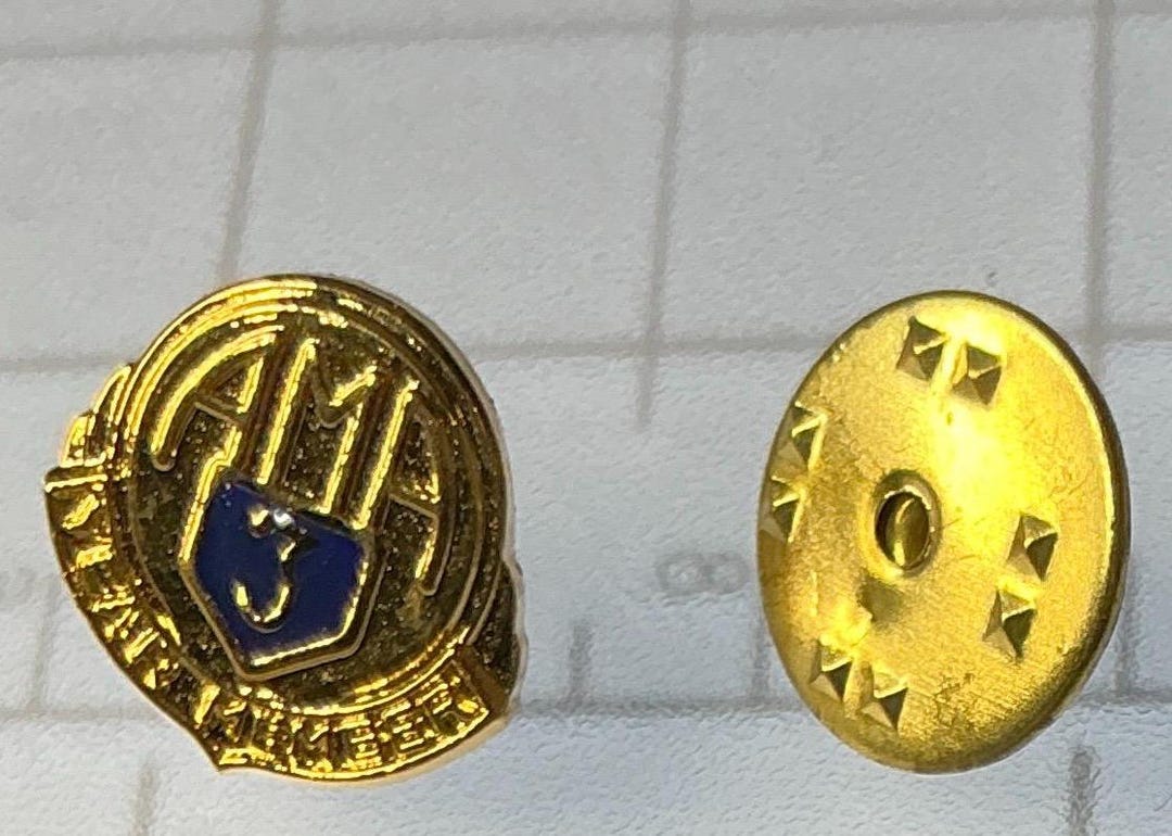 AMA Pins~7 or 3 Anniversary Member, American Motorcycle Assn. or 1995 ...