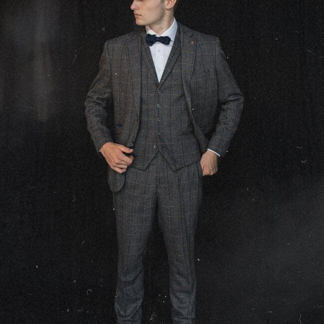 3-piece Peaky Blinders Albert Suit Grey - Ready-to-wear Suits - Etsy