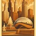 Chicago Deco Travel Prints Luxury Retro Digital Download Art - Etsy