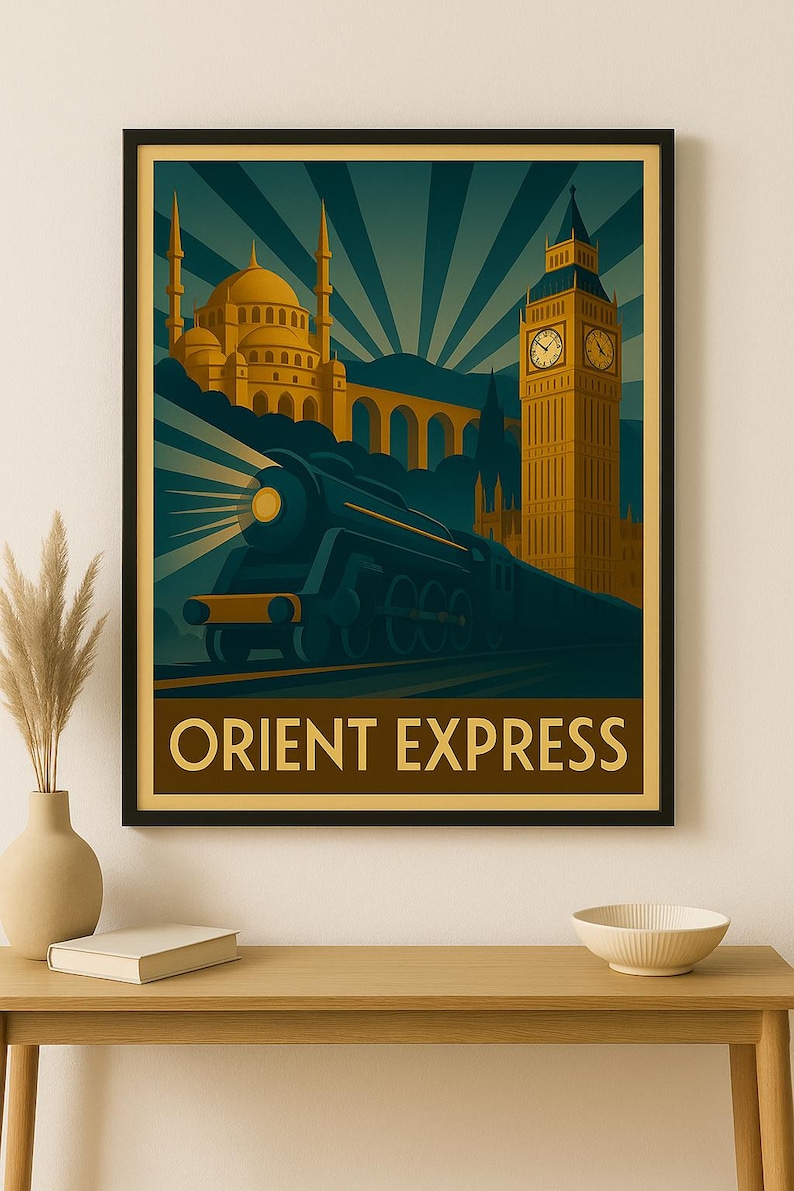 The Orient Express Deco Travel Prints Luxury Retro Digital Download Art ...