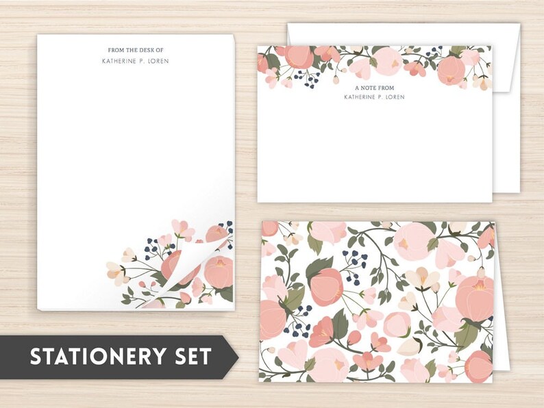 Personalized Stationery Set Custom Stationery Gift Personal - Etsy