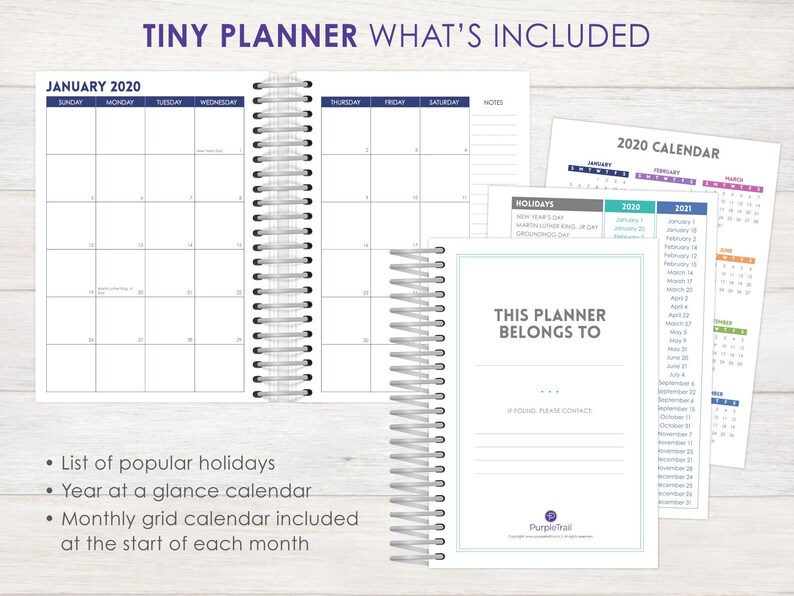 Calendars & Planners bold paint strokes Custom Tiny Planner Pocket ...