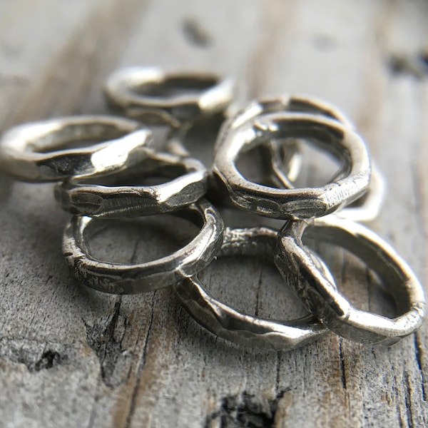 Rustic Silver Ring - Etsy