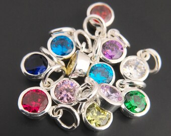 Birthstone charms | Etsy