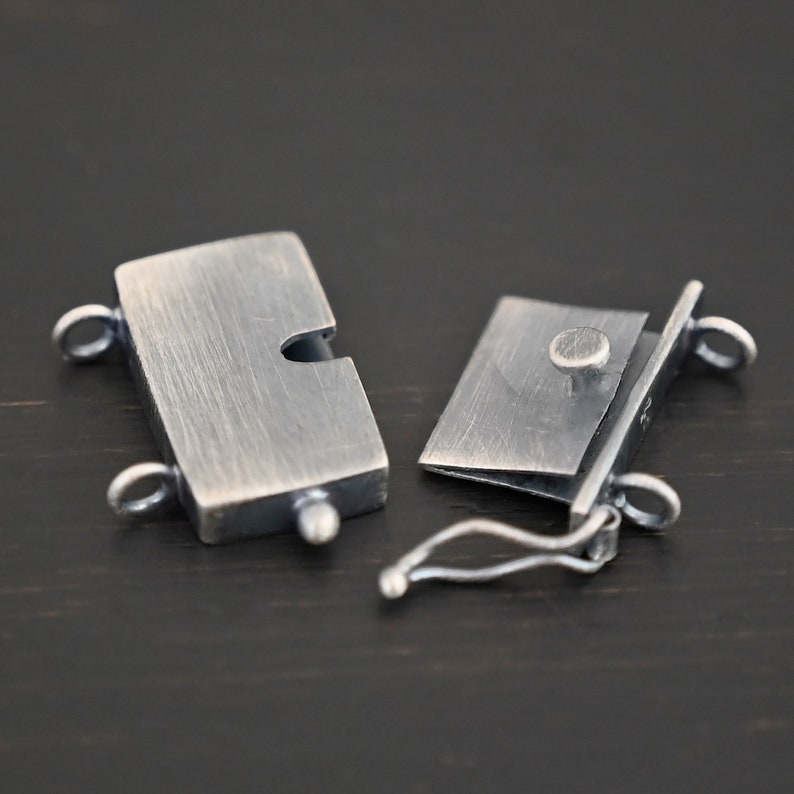 Sterling Silver Box Clasp Two Strands - Etsy