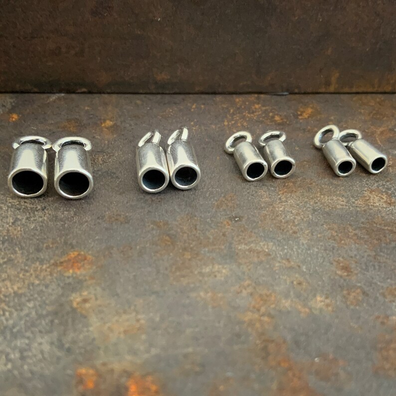 Sterling Silver End Caps Four Sizes - Etsy
