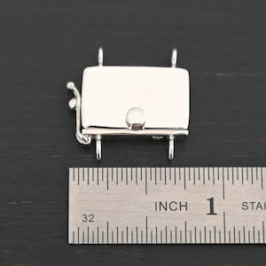 Sterling Silver Box Clasp Two Strands - Etsy
