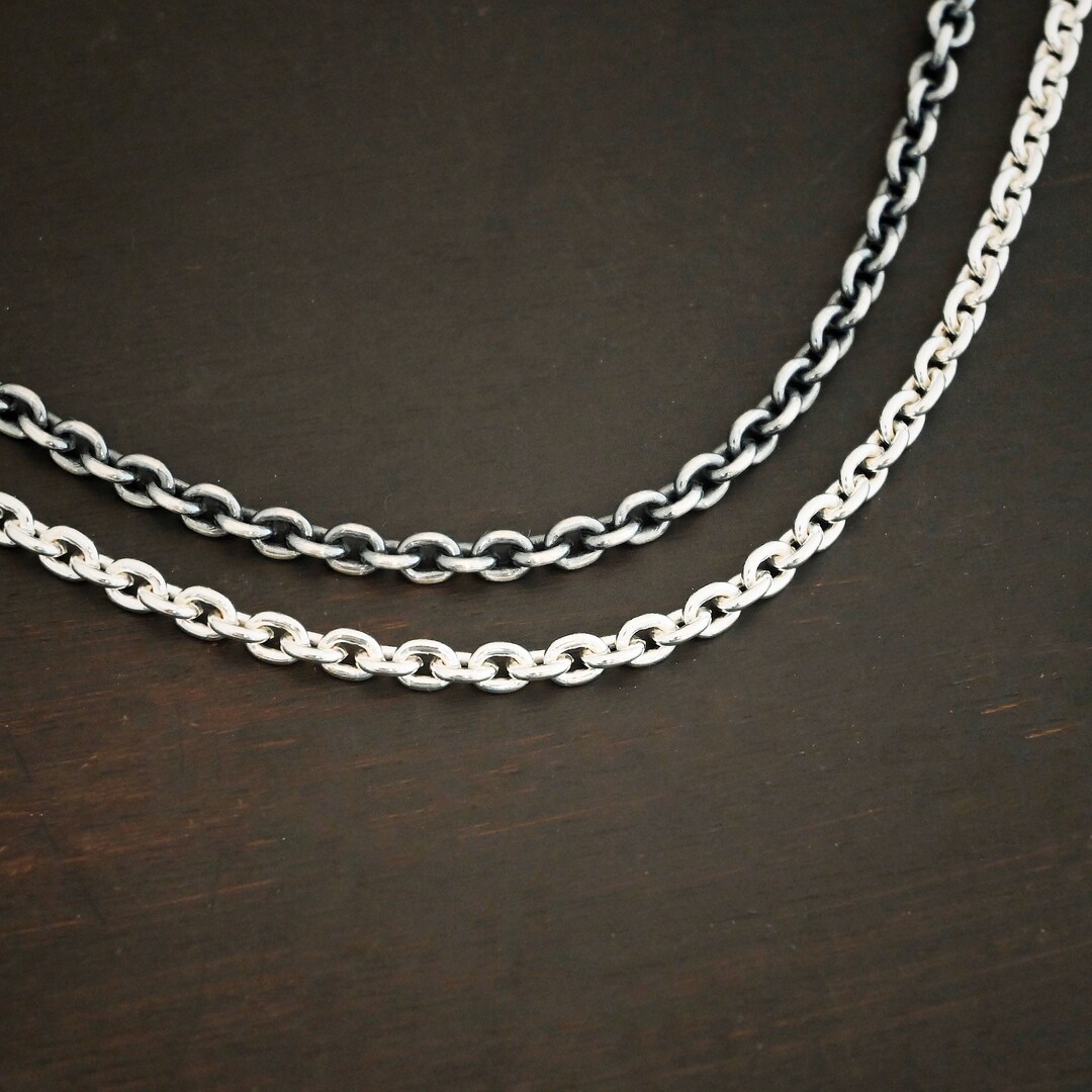 Sterling Silver "joan" Heavy Link Chain - Etsy