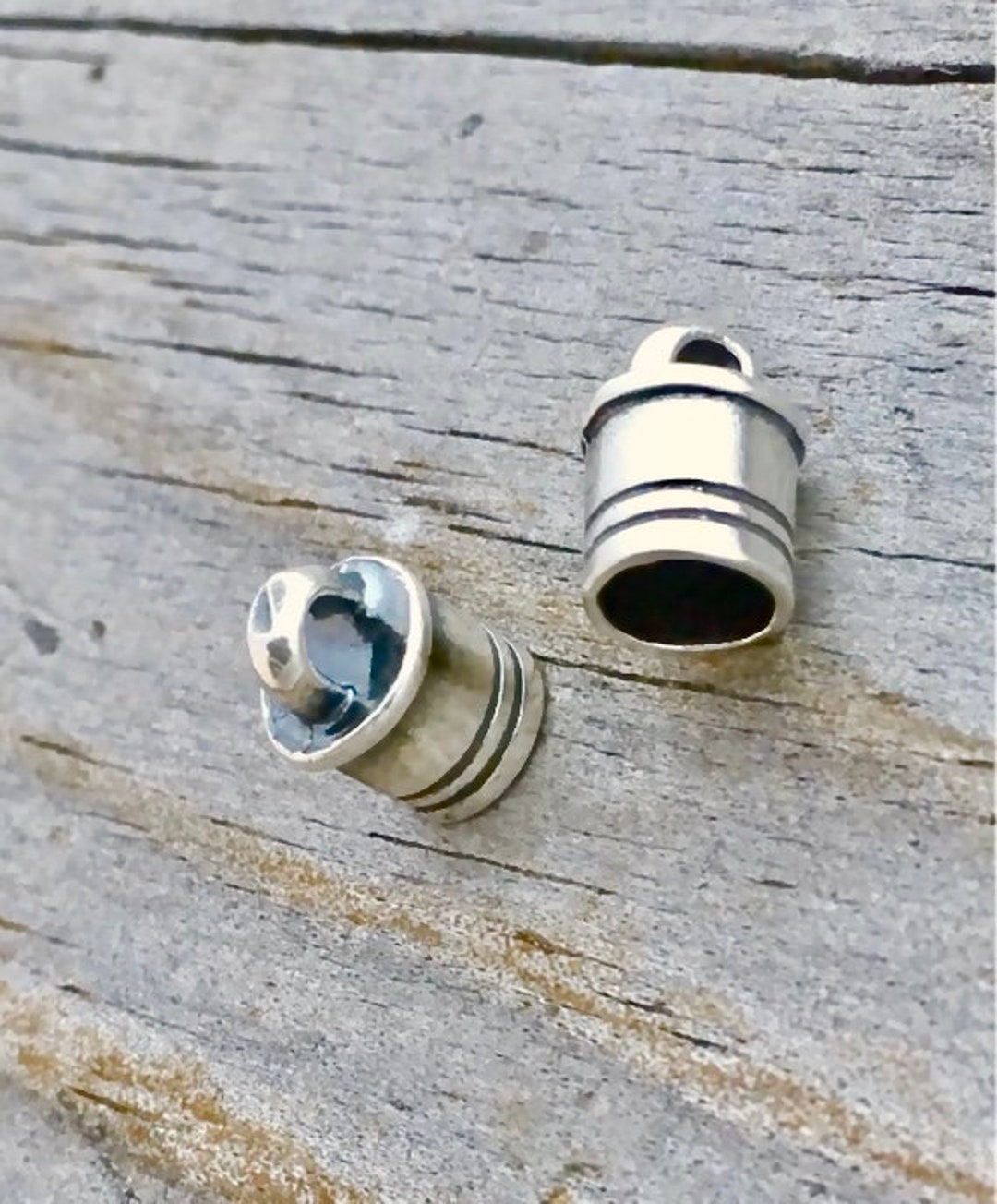Sterling Silver End Caps 2pcs. 6x9mm - Etsy