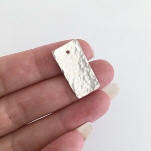 Sterling Silver Hammered Rectangle - Etsy