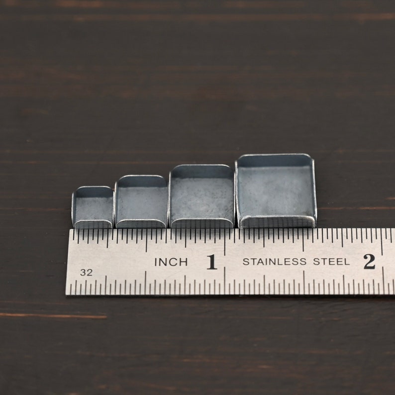 Sterling Silver Square Split Wall Bezel Cups - Etsy
