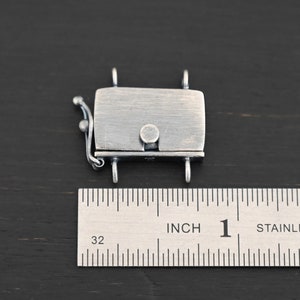 Sterling Silver Box Clasp Two Strands - Etsy