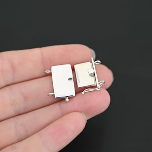 Sterling Silver Box Clasp Two Strands - Etsy