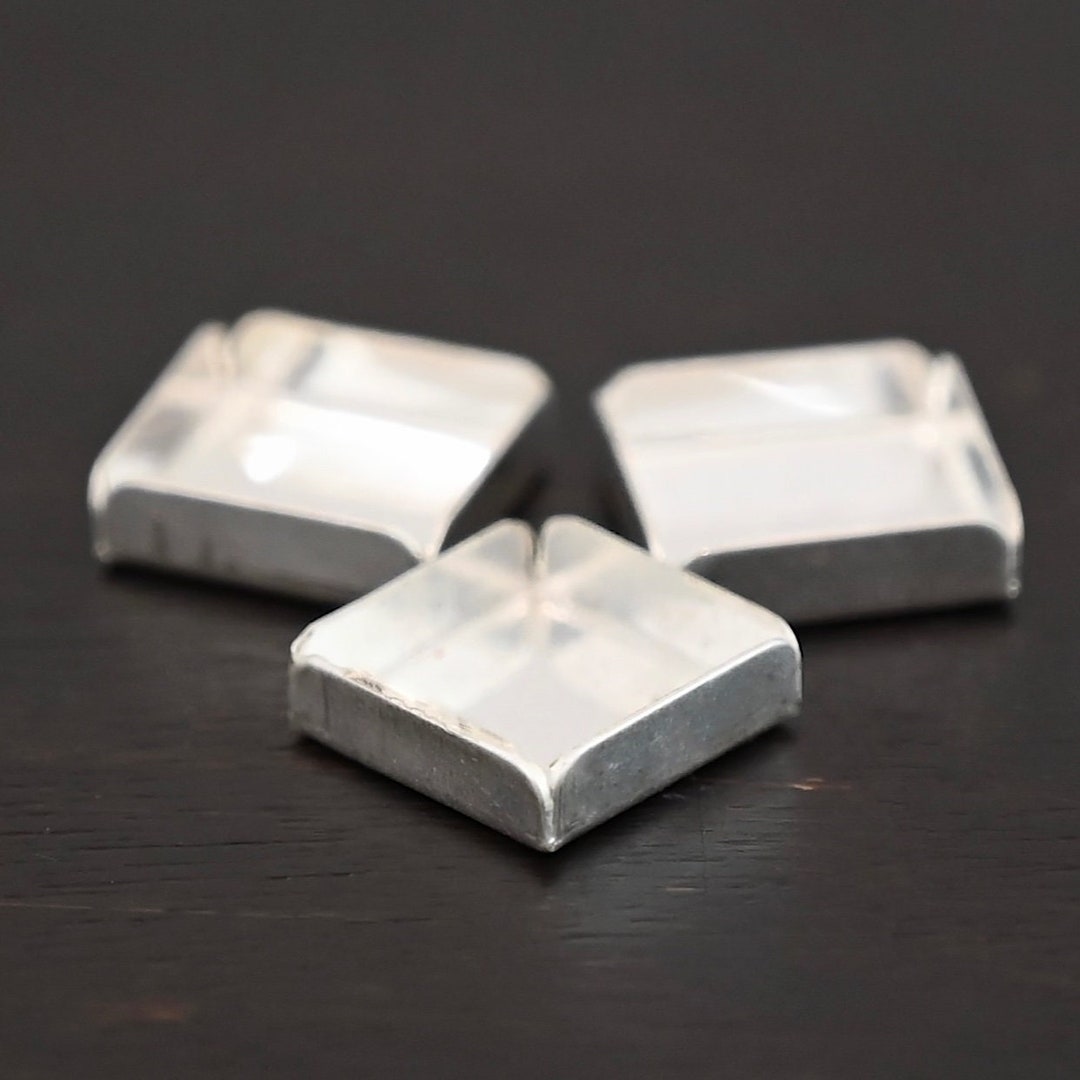 Sterling Silver Square Split Wall Bezel Cups - Etsy