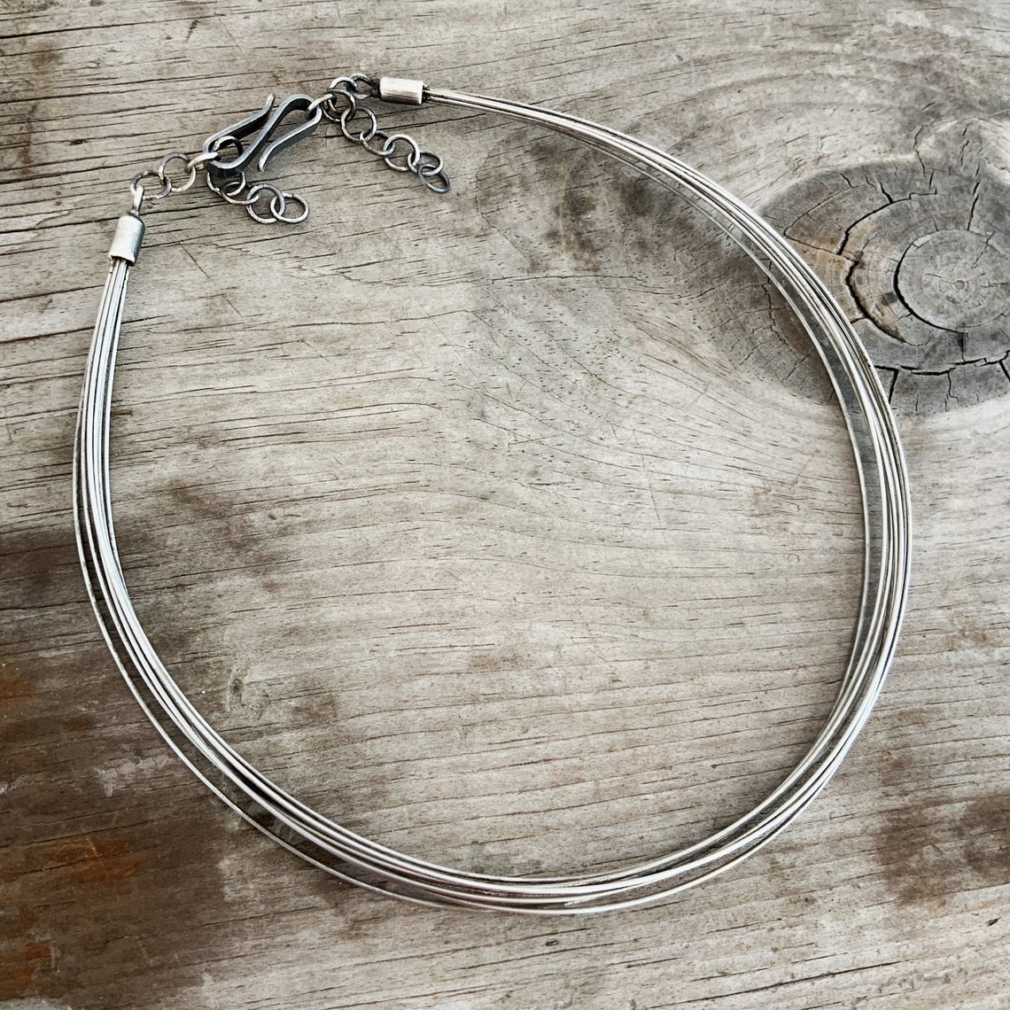 Sterling Silver & Stainless Steel Neck Wire - Etsy