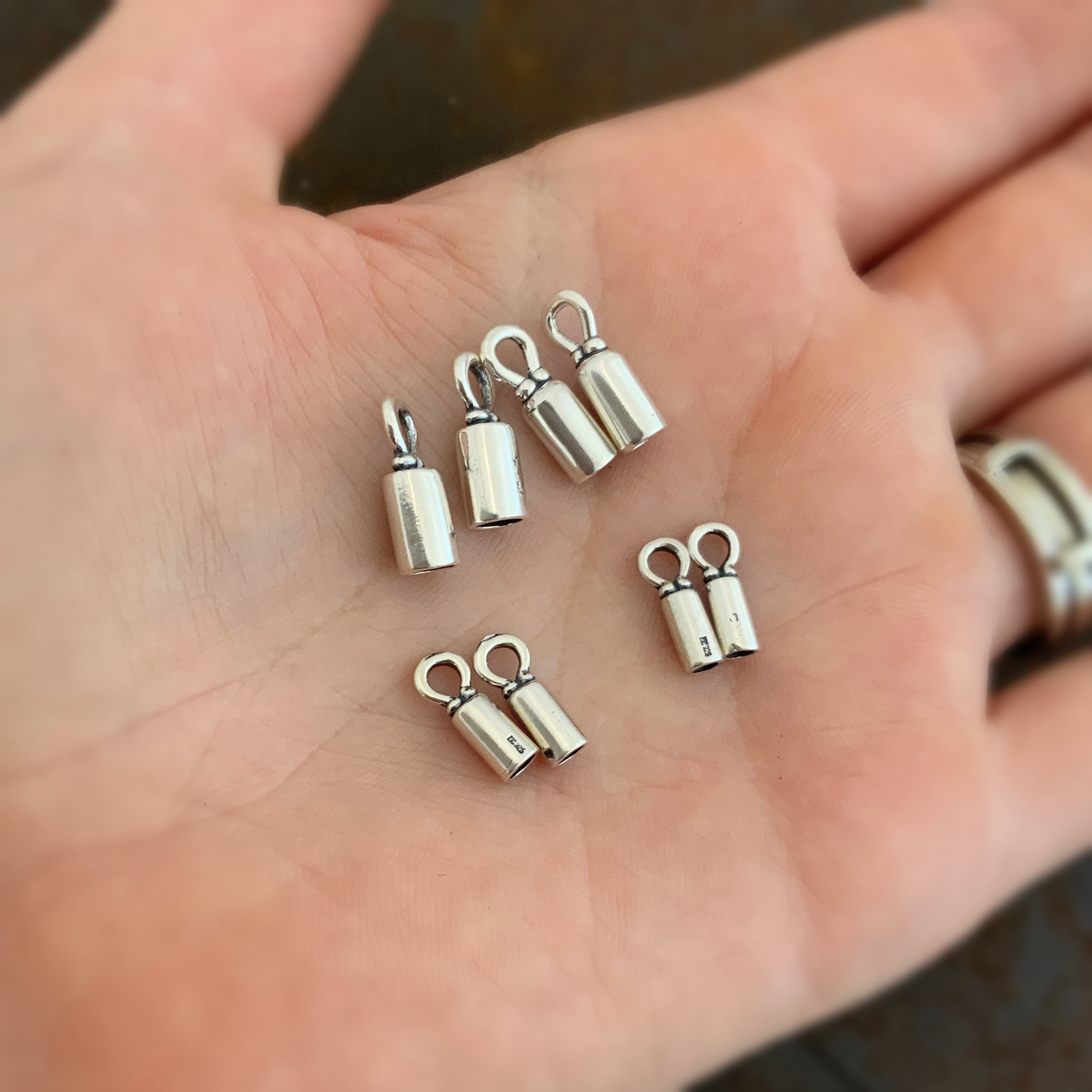 Sterling Silver End Caps Four Sizes - Etsy
