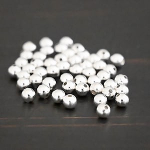 Sterling Silver Round Bead - Various Sizes - Etsy