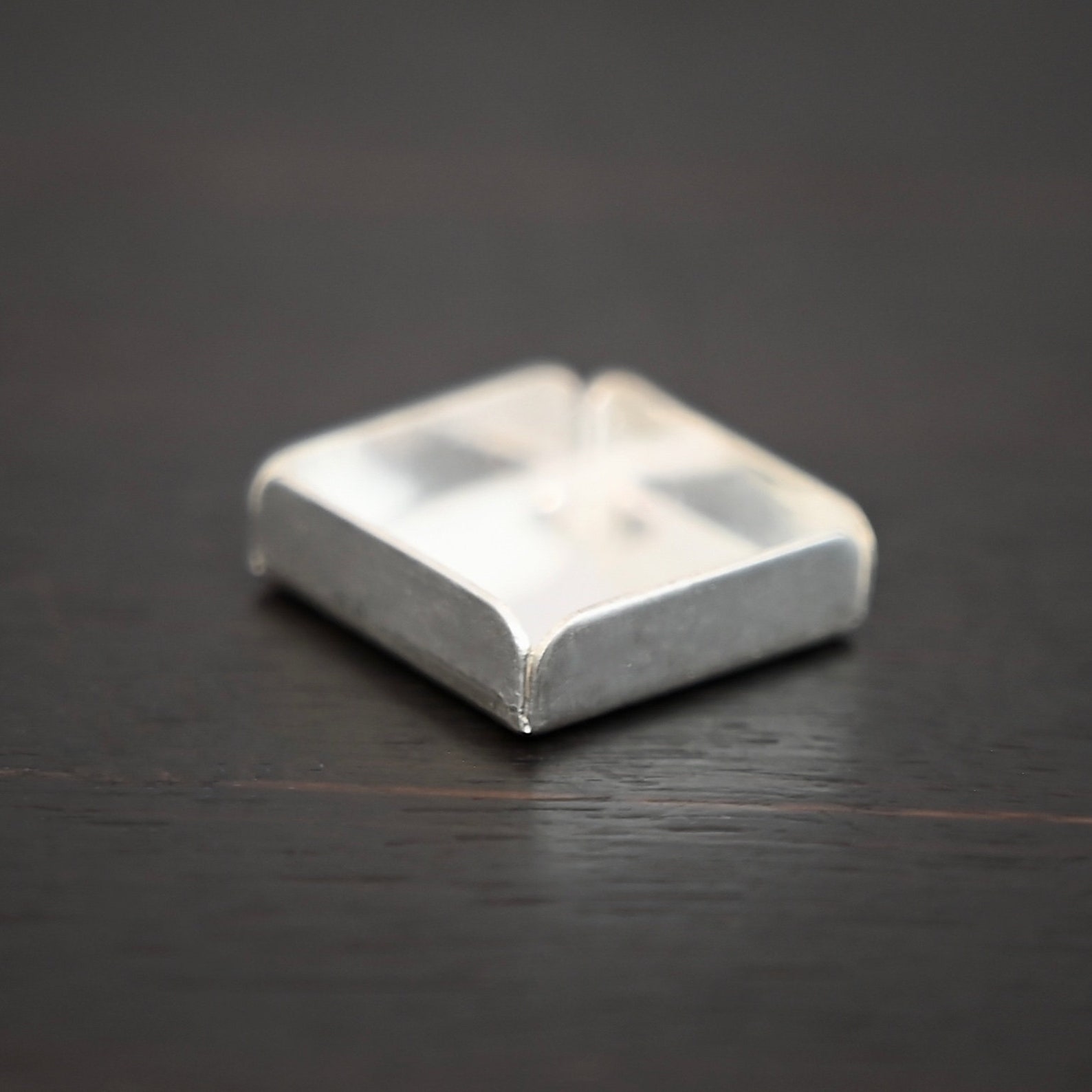 Sterling Silver Square Split Wall Bezel Cups - Etsy