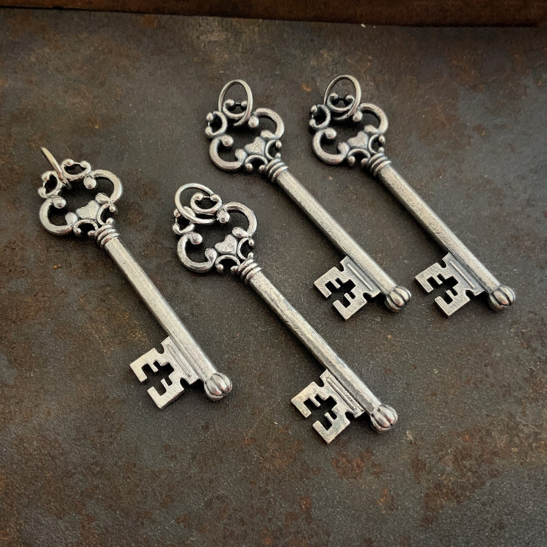 Solid Sterling Silver Keys - Etsy