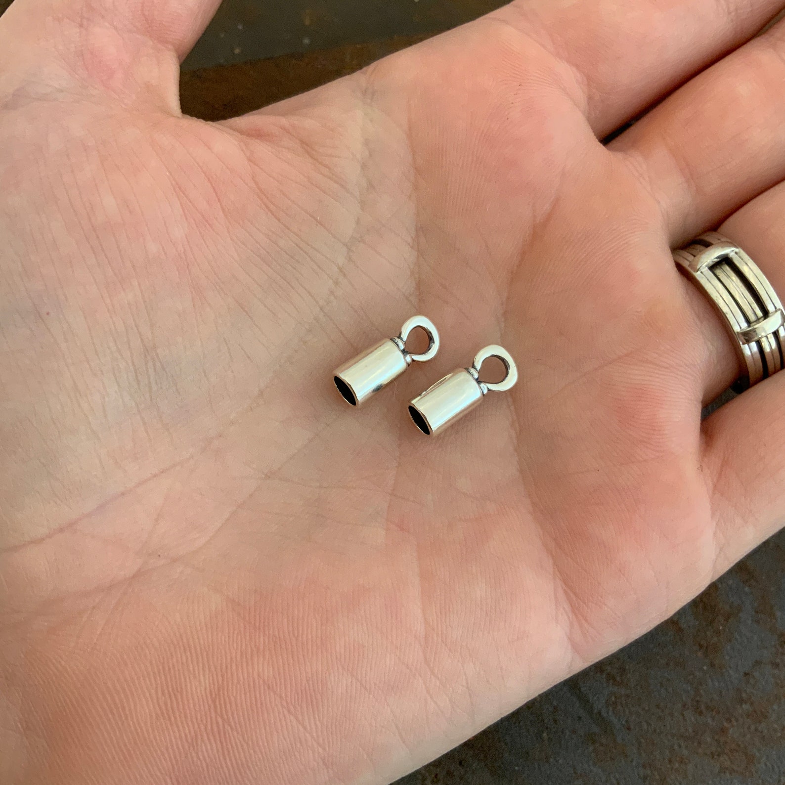 Sterling Silver End Caps Your Choice Four Sizes Sterling | Etsy
