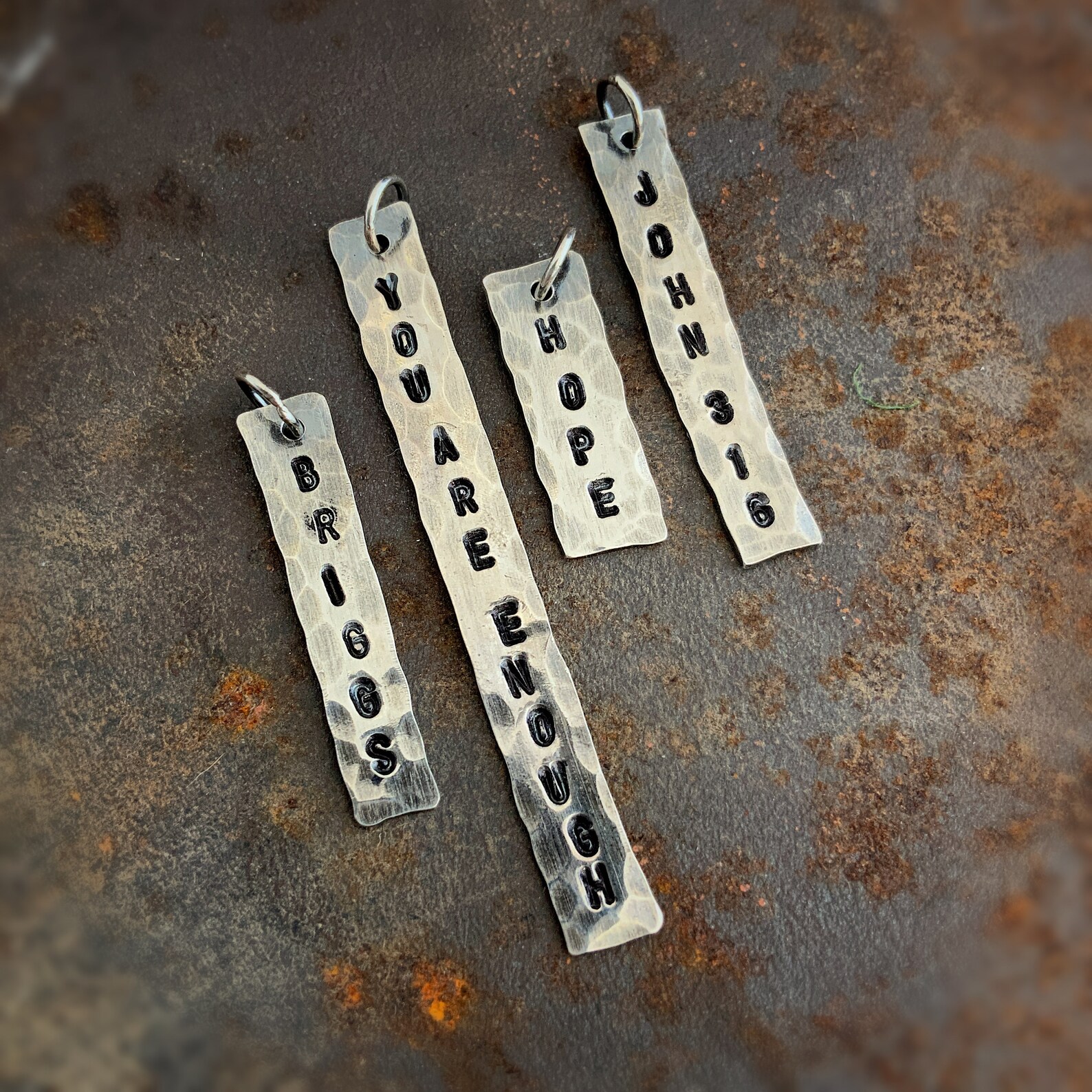 Sterling Silver Custom Stamped Tag - Etsy