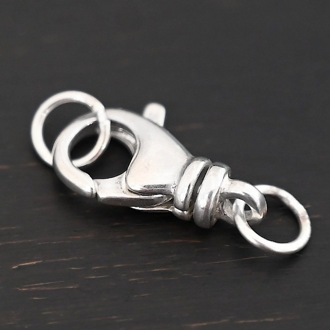 Sammy - Sterling Silver Swivel Clasp & Soldered Rings - Etsy
