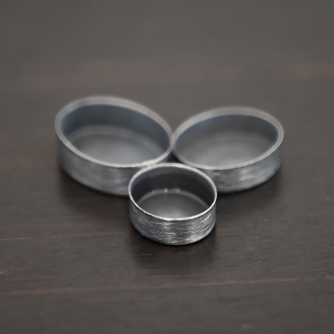 Sterling Silver Tall Wall Oval Bezel Cups - Etsy
