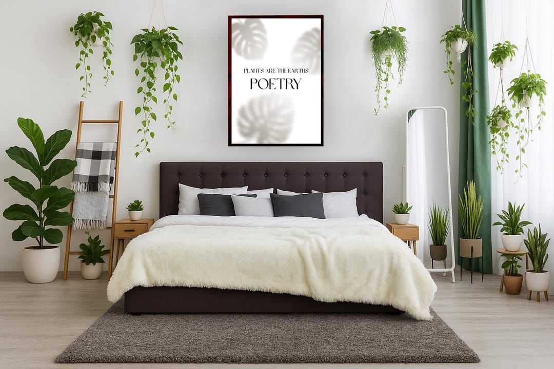 Botanical Monstera Quote Poster | Plants Are the Earth's Poetry ...
