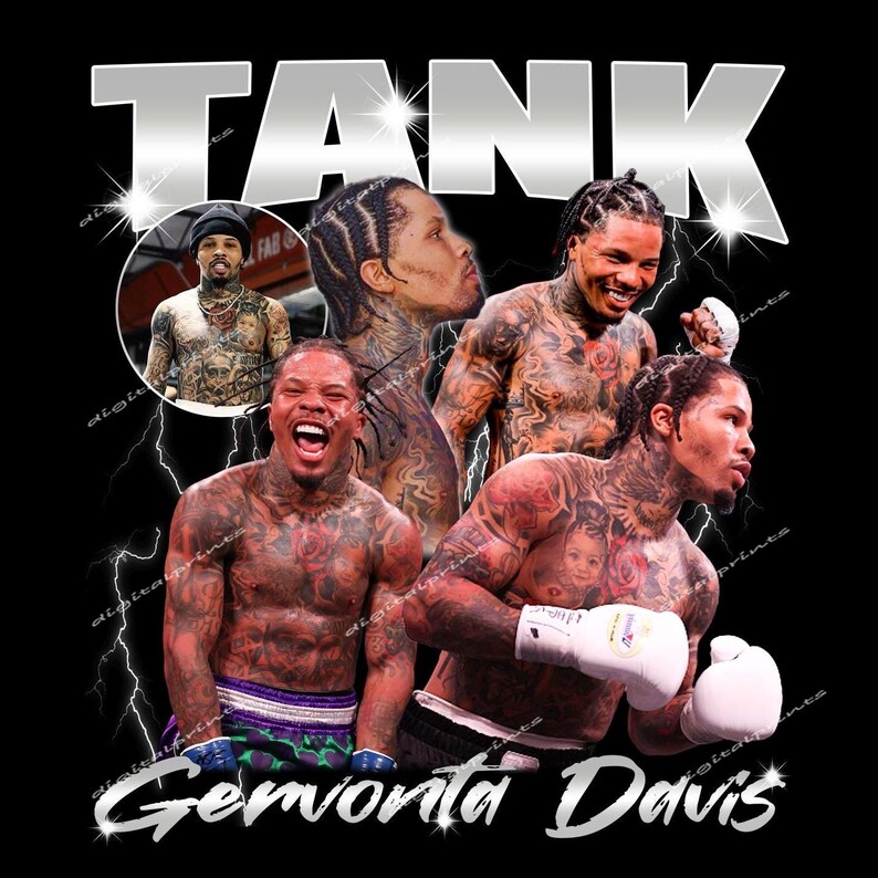 Gervonta Tank Davis Png / Shirt Design, Ready to Print, Bootleg T Shirt ...