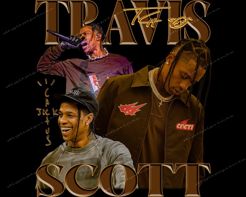 Travis Scott Png / Shirt Design, Ready to Print, Bootleg T Shirt Design ...