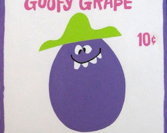 Vintage 1969 70s Pillsbury Funny Face Goofy Grape Drink Packet ...