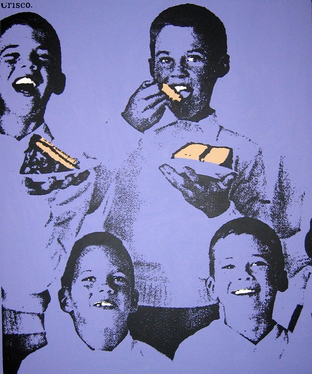 50's Crisco Kids, in Lavender, 20 X 24 Hand Painted Silkscreen/painting ...