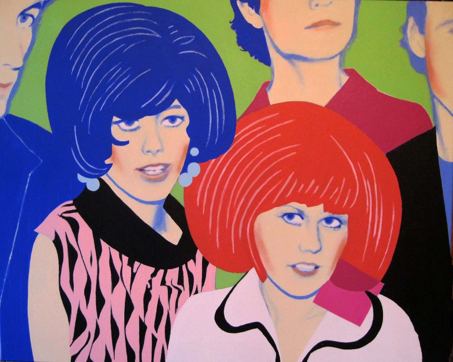 The B52s Painting Kate Pierson and Cindy Wilson - Etsy