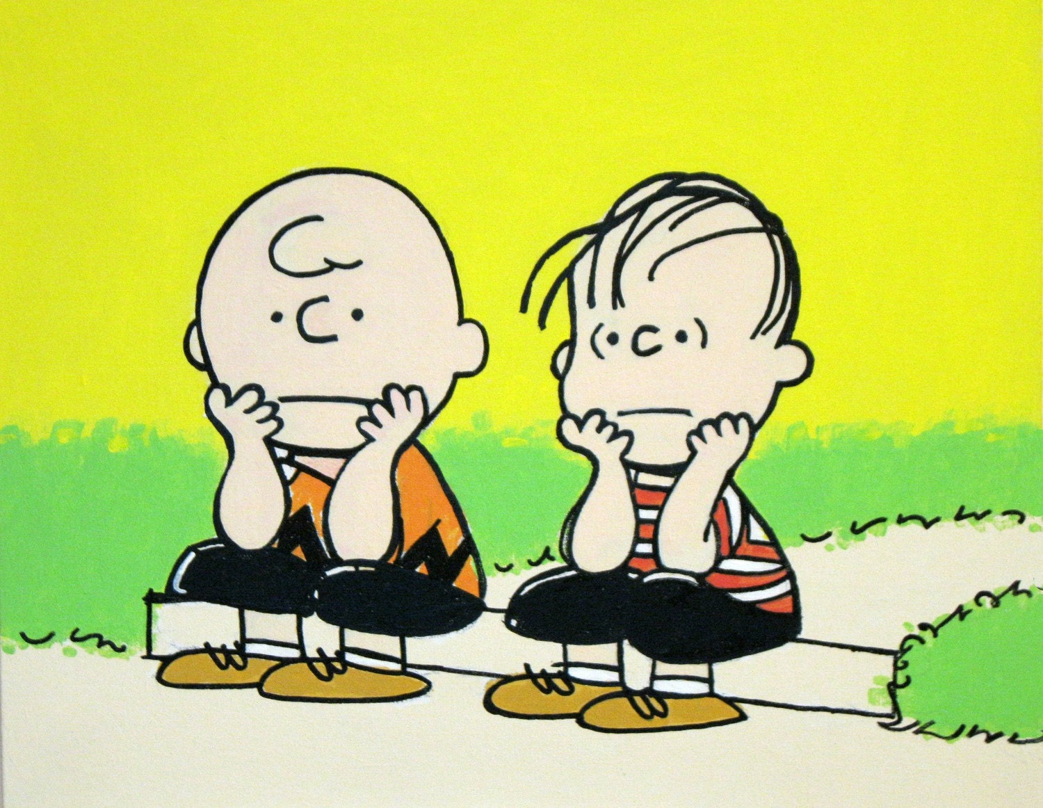 Charlie brown & linus painting | Etsy Charlie brown & linus painting | Etsy