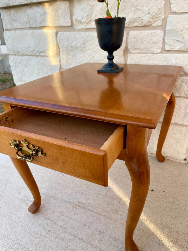 Moosehead Co Solid Maple End Table With Drawer: Vintage Heirloom ...