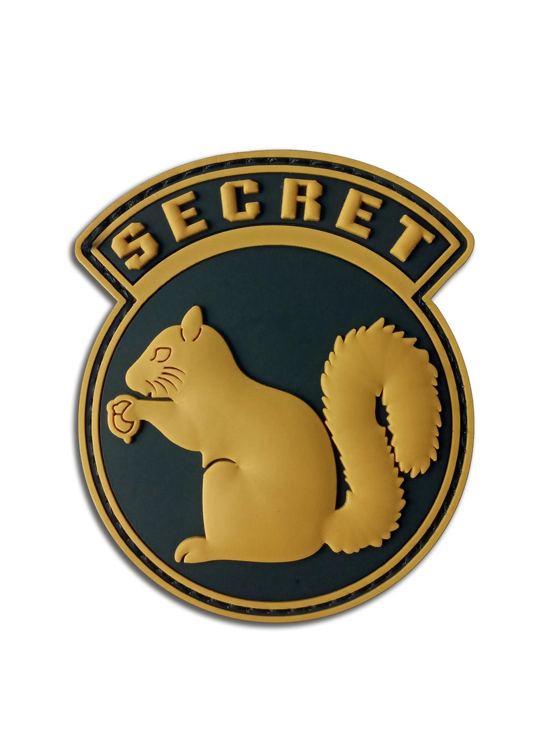 PVC Patch SECRET Yellow Squirrel – 3 Inch Round Morale Patch – Hook ...