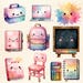 Kawaii School Clipart Bundle: Pastel Back to School PNG Stickers ...