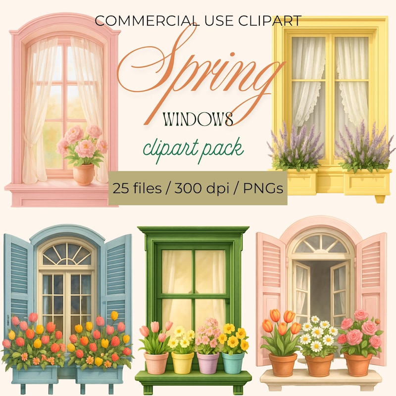 Spring Window Art - Etsy