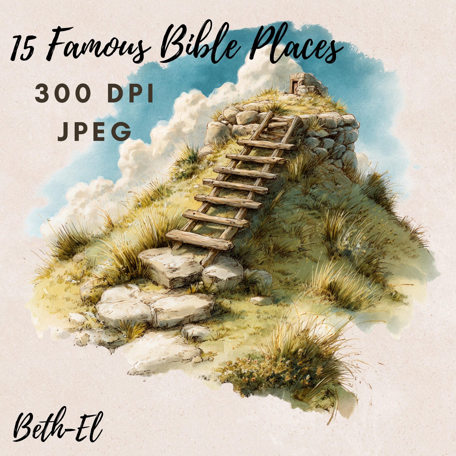 Kawaii Bible Characters Clipart | Christian PNG Graphics (digital ...
