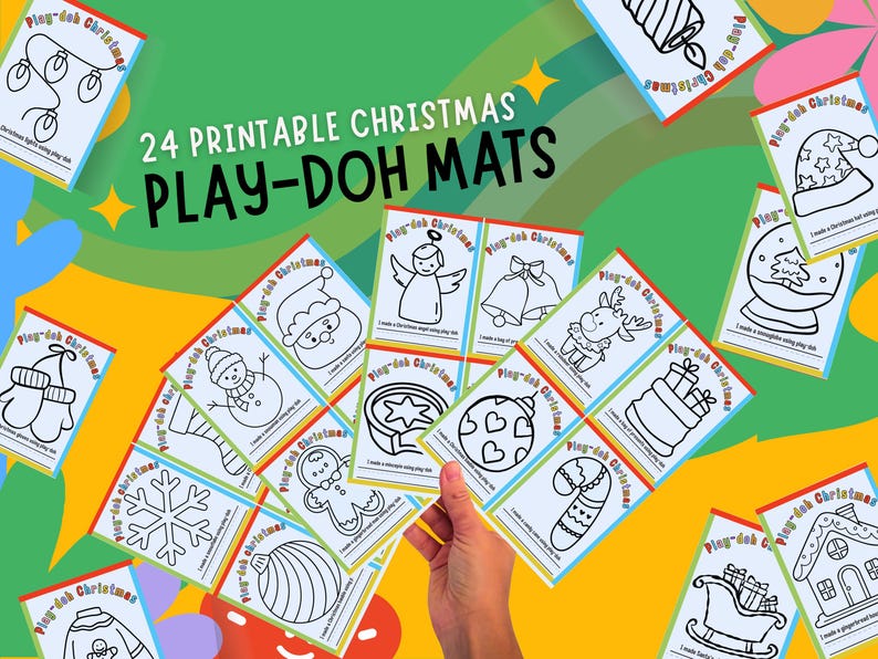 Christmas Printable Play Dough Mats Printables Play Doh Preschool ...