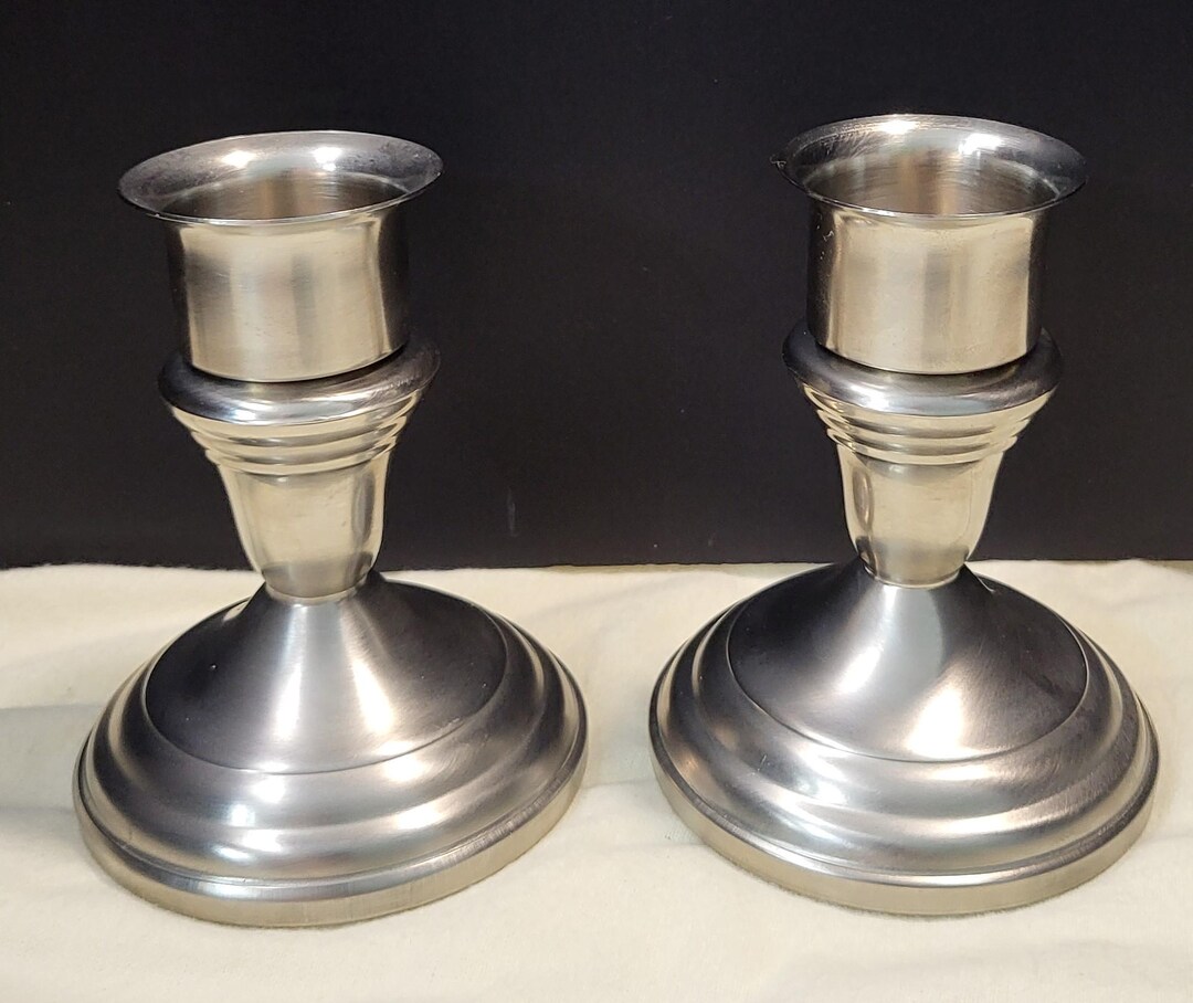 Vintage Pair of Provincetown Pewterlite Candlestick Holders - Etsy