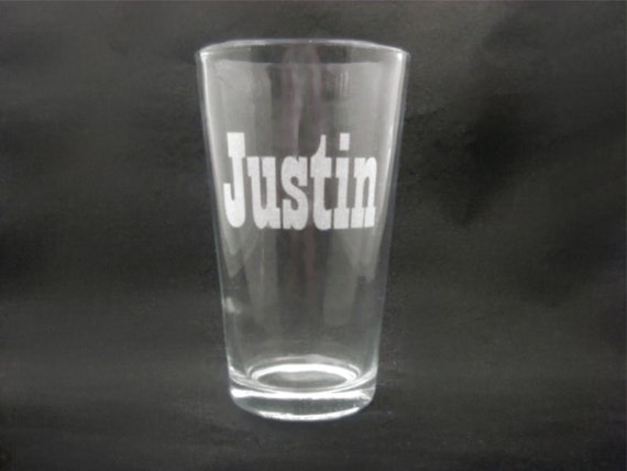 7 Custom Engraved Pint Glasses For Groomsmen Etsy