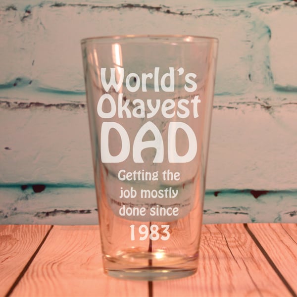 Worlds Okayest Dad - Etsy