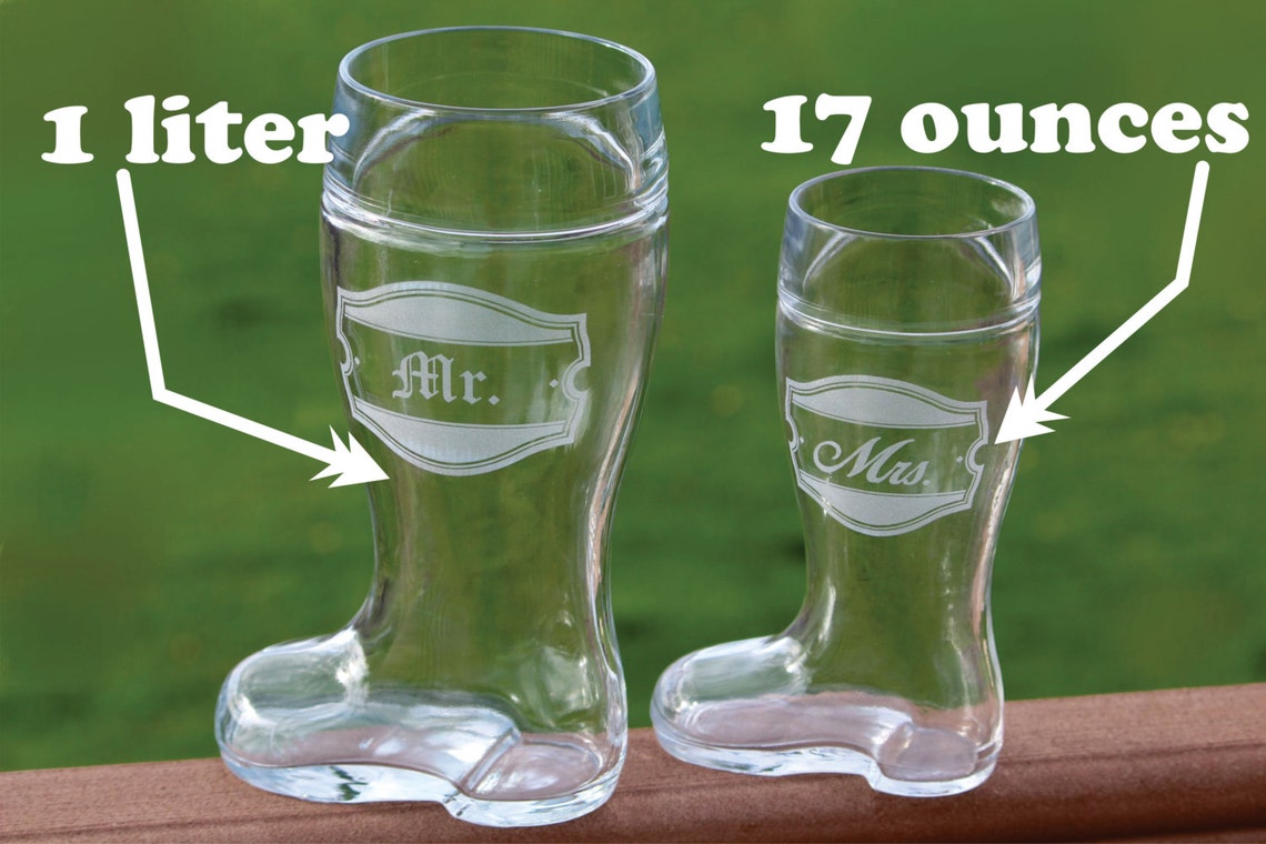 NEW 12 Custom Engraved 17 Ounce Beer Boot Das Boot for | Etsy