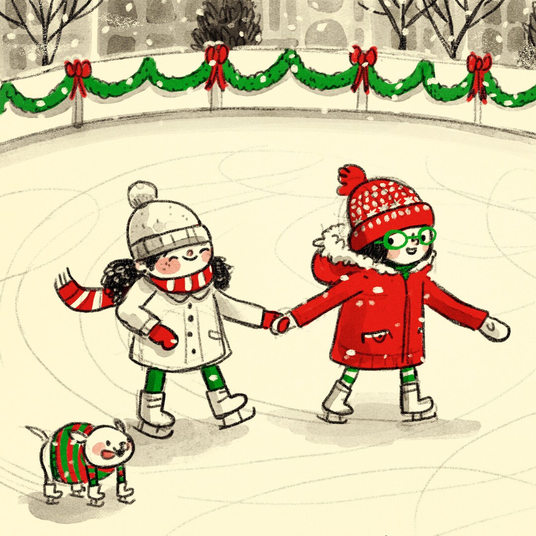 Ice Skating Friends - Etsy